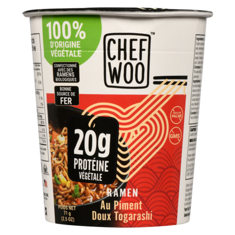 Chef Woo Noodle Cup Sweet Chili Togarashi 71 g - Voilà Online Groceries ...