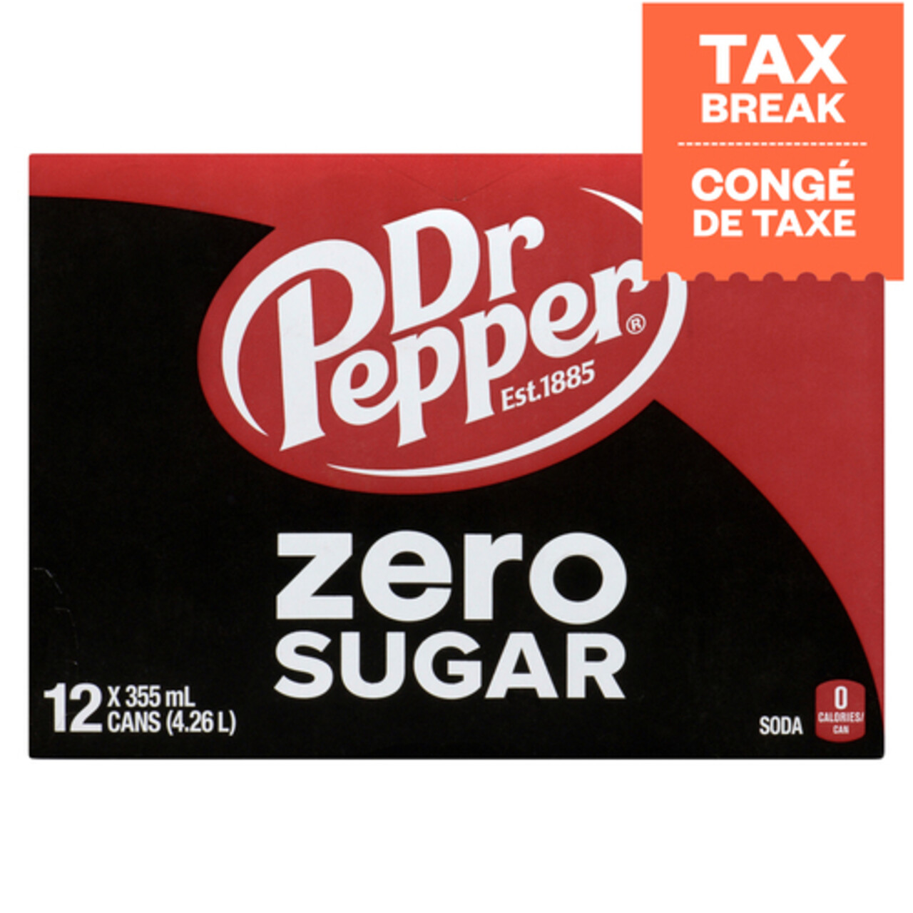 Dr Pepper Zero Sugar Soft Drink 12 x 355 ml (cans) - Voilà Online ...