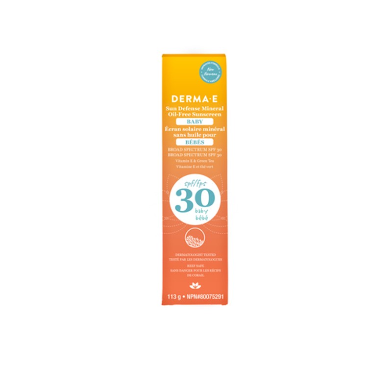 Derma E Sun Defense Mineral Oil-Free Baby Sunscreen SPF30 113 g - Voilà ...
