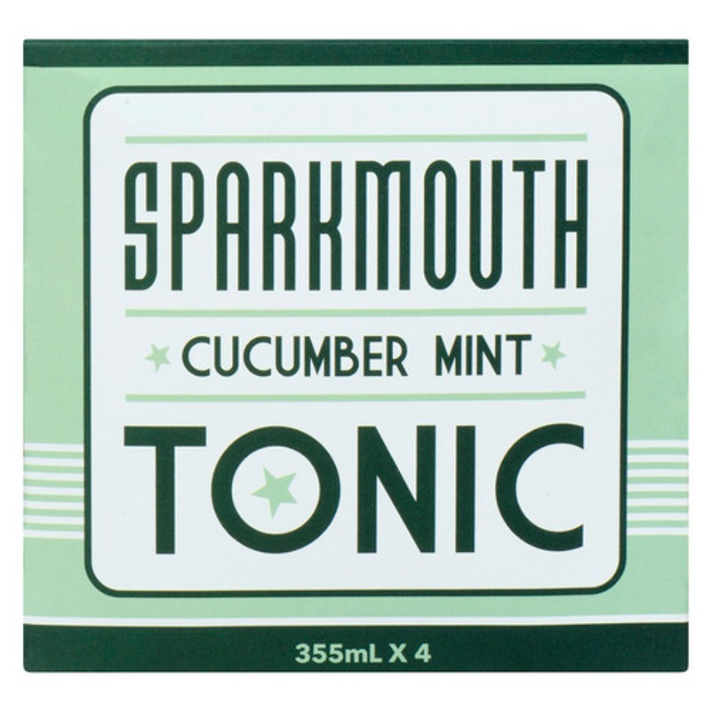 Sparkmouth Soda Tonic Cucumber Mint 4 x 355 ml (cans) - Voilà Online Groceries & Offers