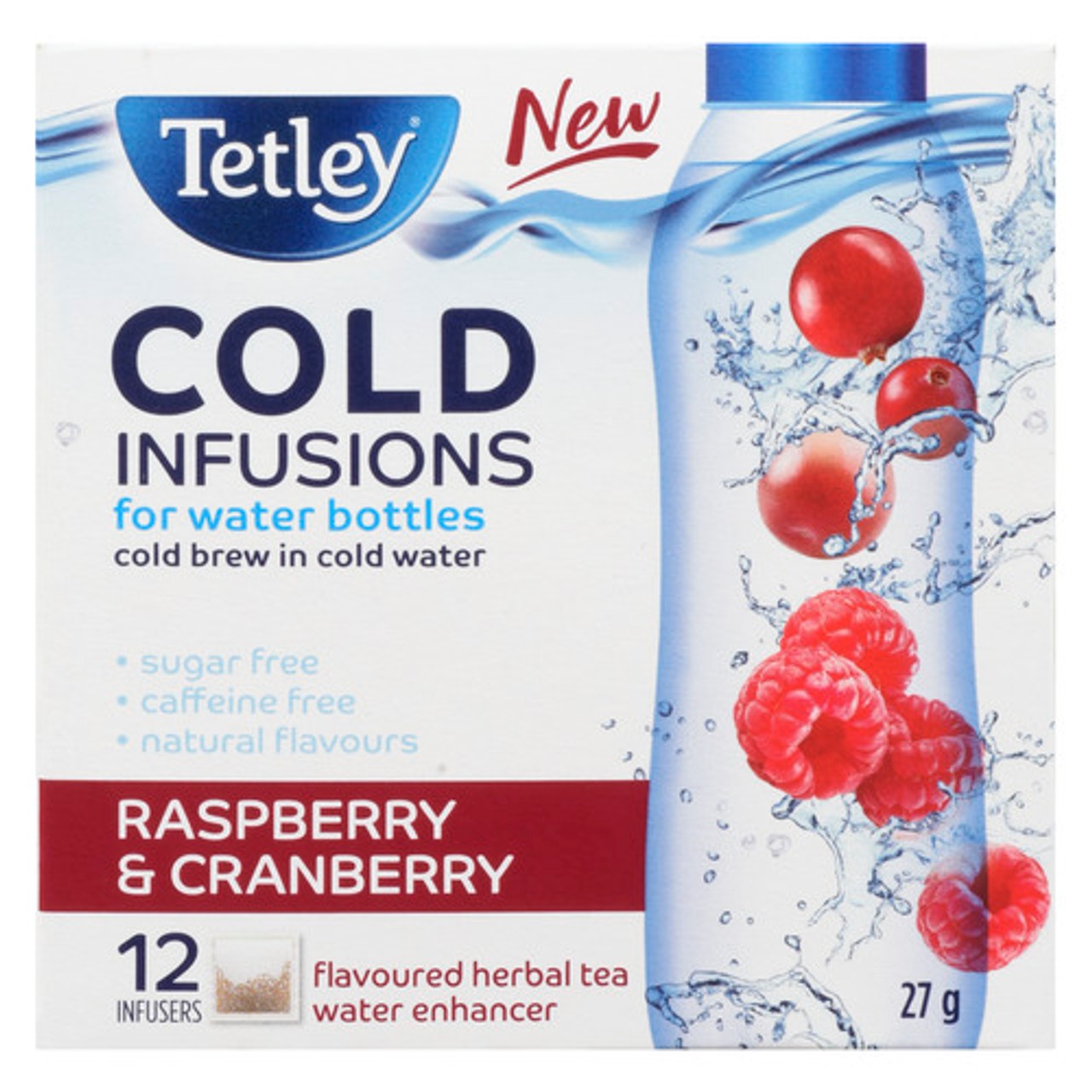 Tetley Cold Infusions Raspberry & Cranberry 12 Infusers - Voilà Online ...