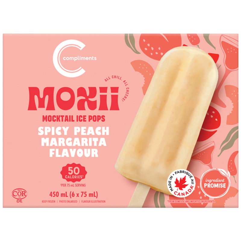 Compliments Moxii Mocktail Ice Pops Spicy Peach Margarita 6 x 75 ml ...
