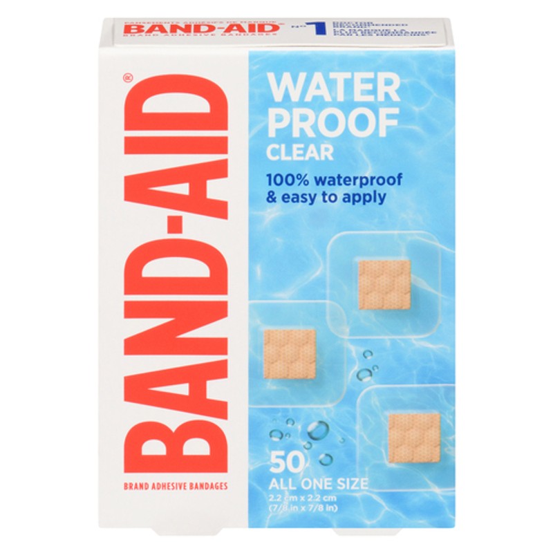 Band-Aid Adhesive Bandages Waterproof Clear Spot 50 Count - Voilà ...