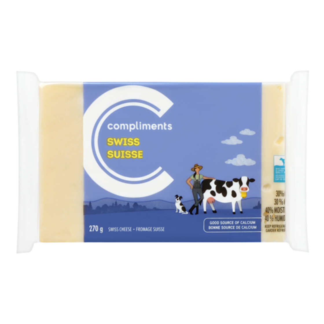 Compliments Swiss Cheese Block 270 g - Voilà Online Groceries & Offers