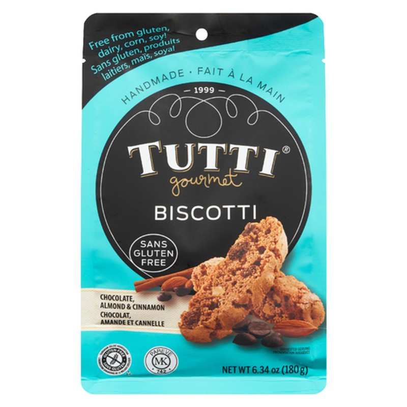 Tutti Gourmet Gluten-Free Biscotti Chocolate Almond & Cinnamon 180 g ...