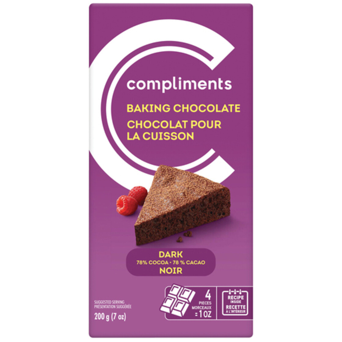 Compliments Cocoa Baking Chocolate Dark200 g - Voilà Online Groceries ...