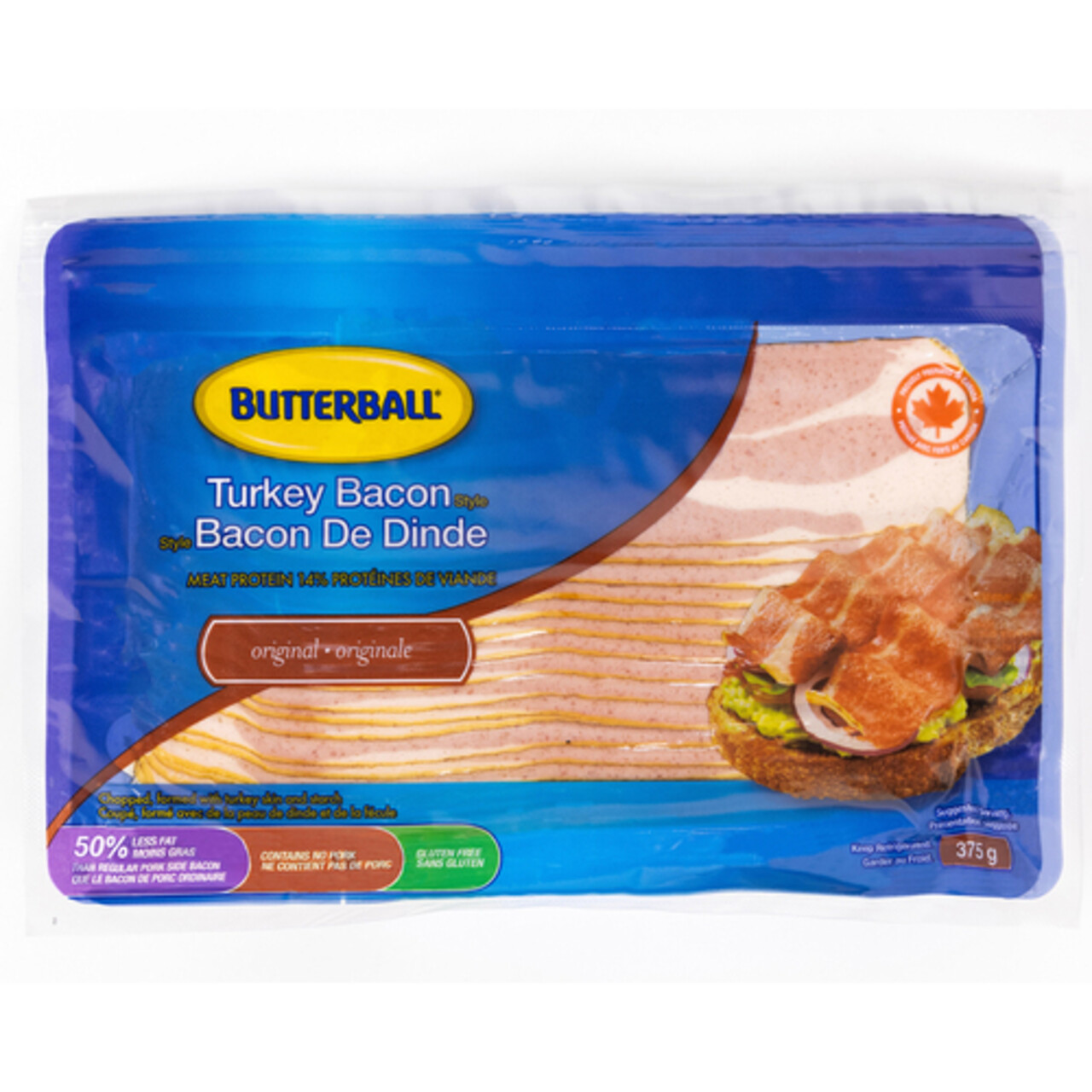 Butterball Turkey Bacon Original 375 g - Voilà Online Groceries & Offers