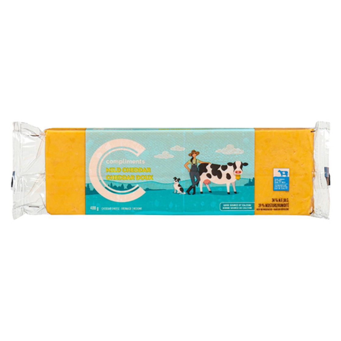 Compliments Cheddar Cheese Block Mild 400 g - Voilà Online Groceries ...