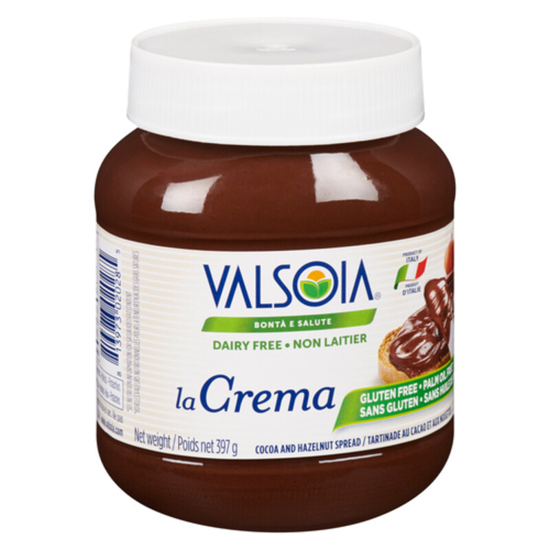 Valsoia Non-Dairy Spread Cocoa & Hazelnut 397 g - Voilà Online Groceries & Offers