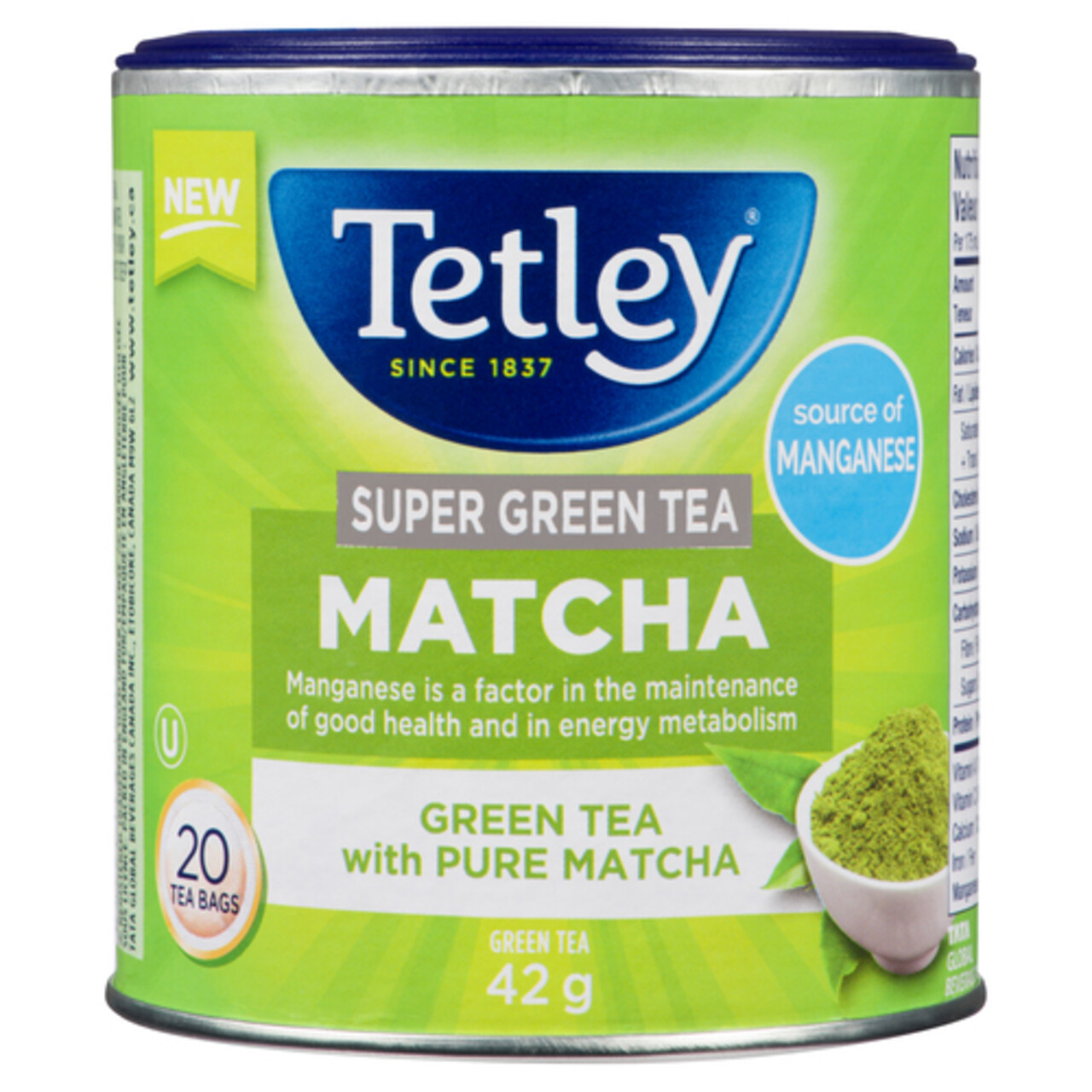 Tetley Super Green Tea Matcha 20 Tea Bags - Voilà Online Groceries & Offers