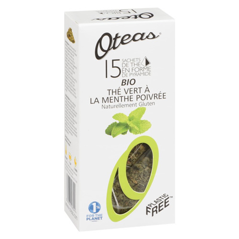 Oteas Organic Green Tea with Peppermint 15 Tea Bags - Voilà Online ...