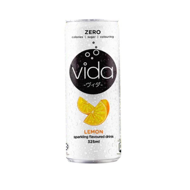 Vida Sparkling Water Lemon 325 ml (can) - Voilà Online Groceries & Offers