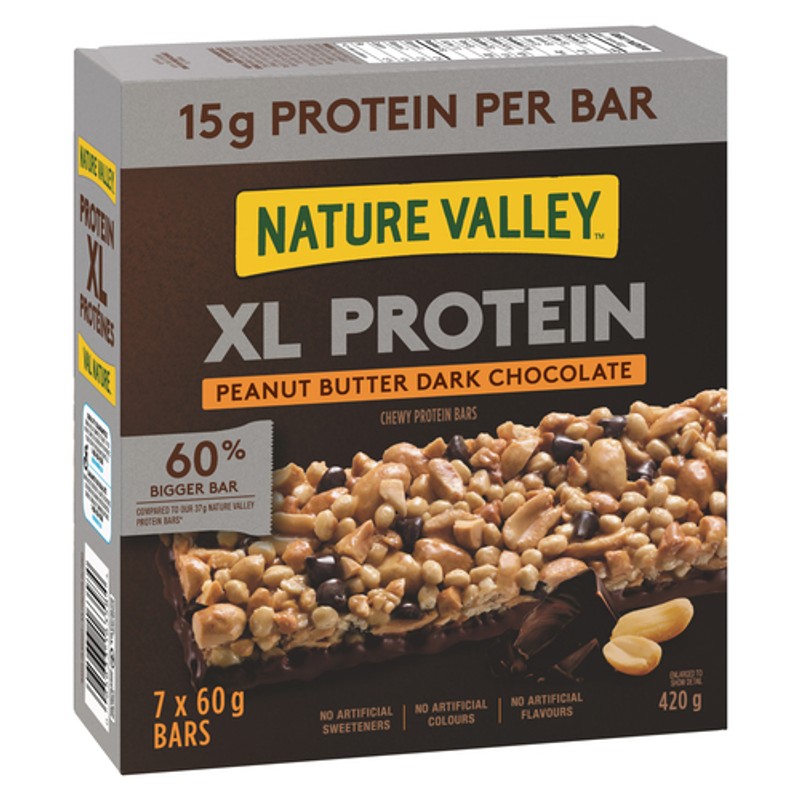 Nature Valley XL Protein Chewy Bars Peanut Butter Dark Chocolate 420 g ...