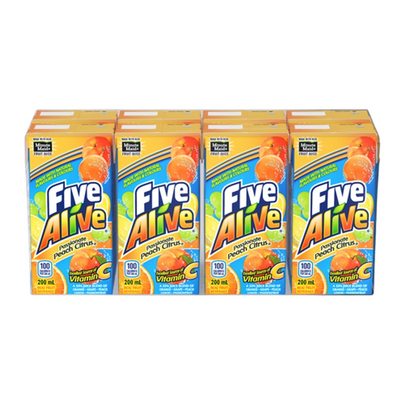 Five Alive Fruit Juice Passionate Peach Citrus 8 x 200 ml - Voilà ...