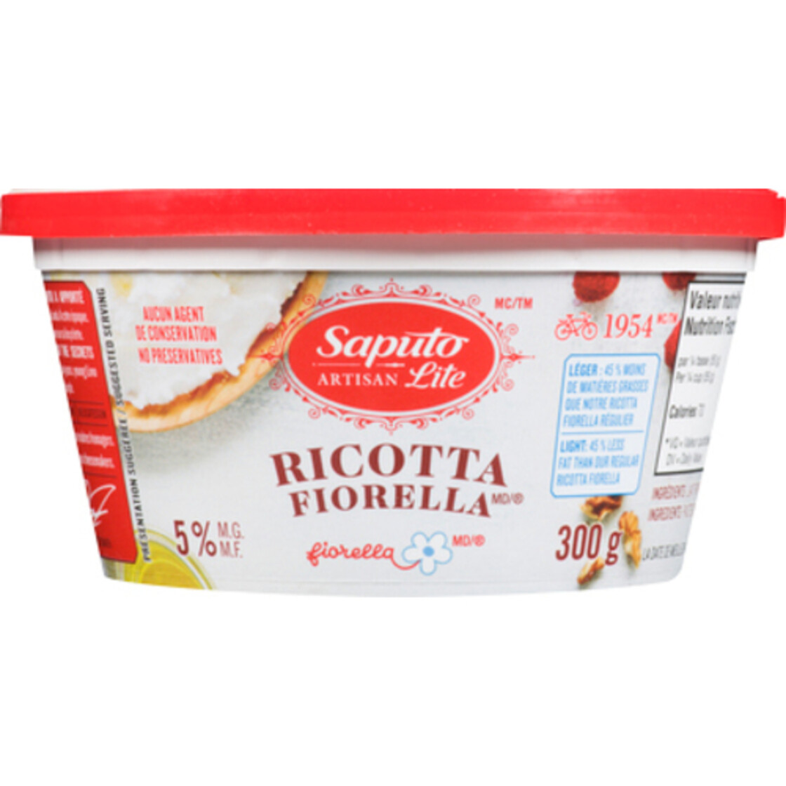 Saputo Artisan Lite Ricotta 300 g - Voilà Online Groceries & Offers