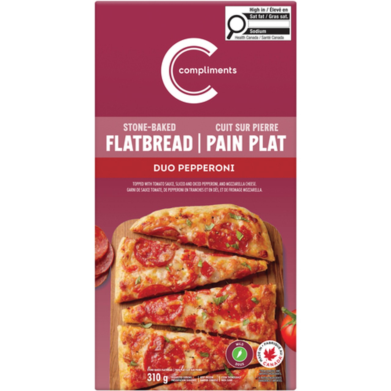 Compliments Frozen Flatbread Pizza Pepperoni 310 g - Voilà Online ...