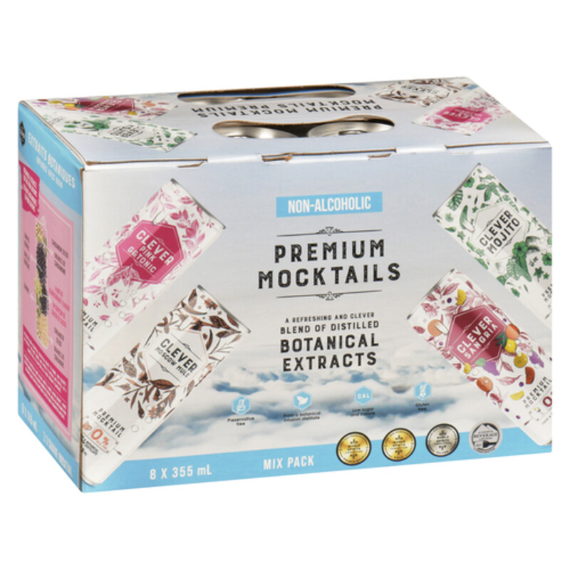 Clever Premium Mocktails Mix Pack 8 x 355 ml (cans) - Voilà Online ...