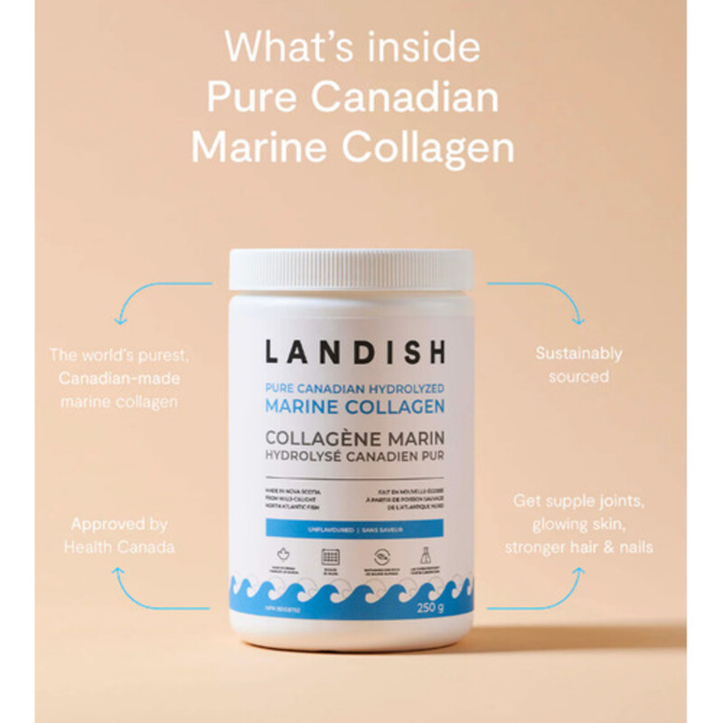 Landish Marine Collagen Pure Canadian Hydrolyzed Flavourless 250 g ...
