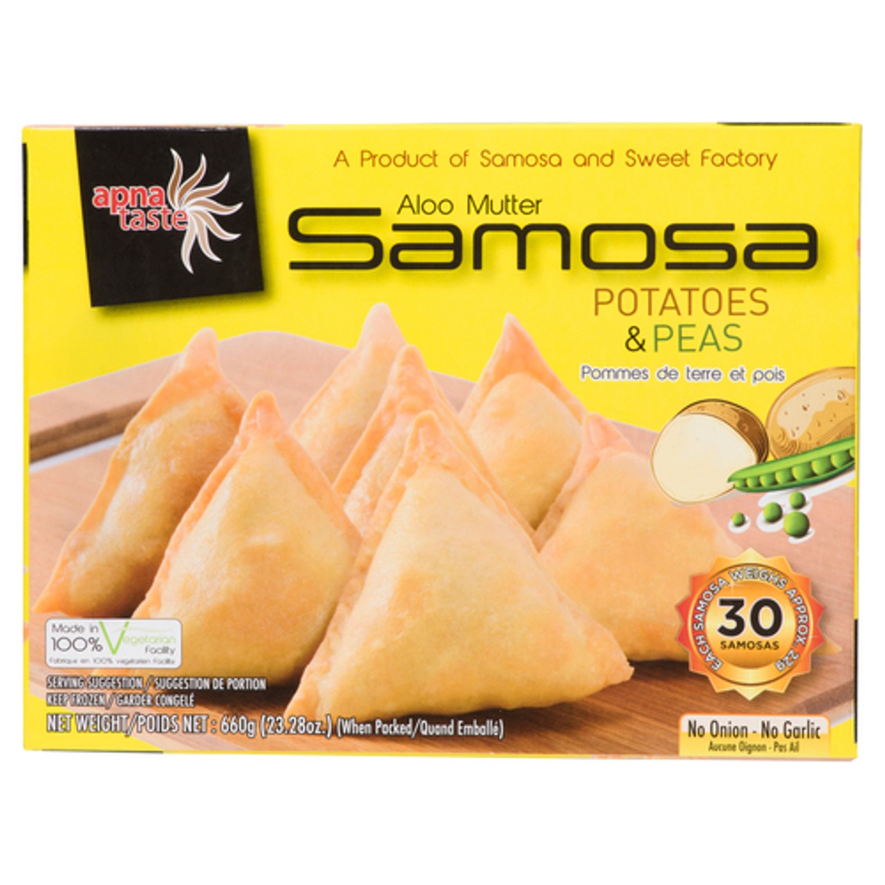 Apna Taste Potatoes & Peas Samosa 660 g (frozen) - Voilà Online ...