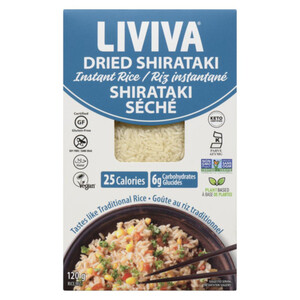 Liviva Instant Rice Dried Shirataki 120 g - Voilà Online Groceries & Offers