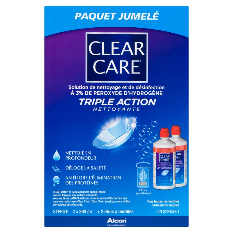 Alcon Clear Care Twin Duo Contact Lens Solution 720 ml - Voilà Online ...