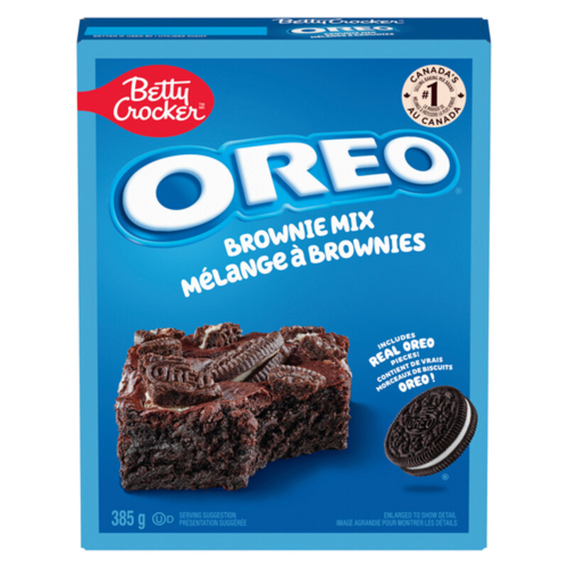 Betty Crocker Oreo Brownie Mix Chocolate with Oreo Cookie Pieces 385 g - Voilà Online Groceries ...