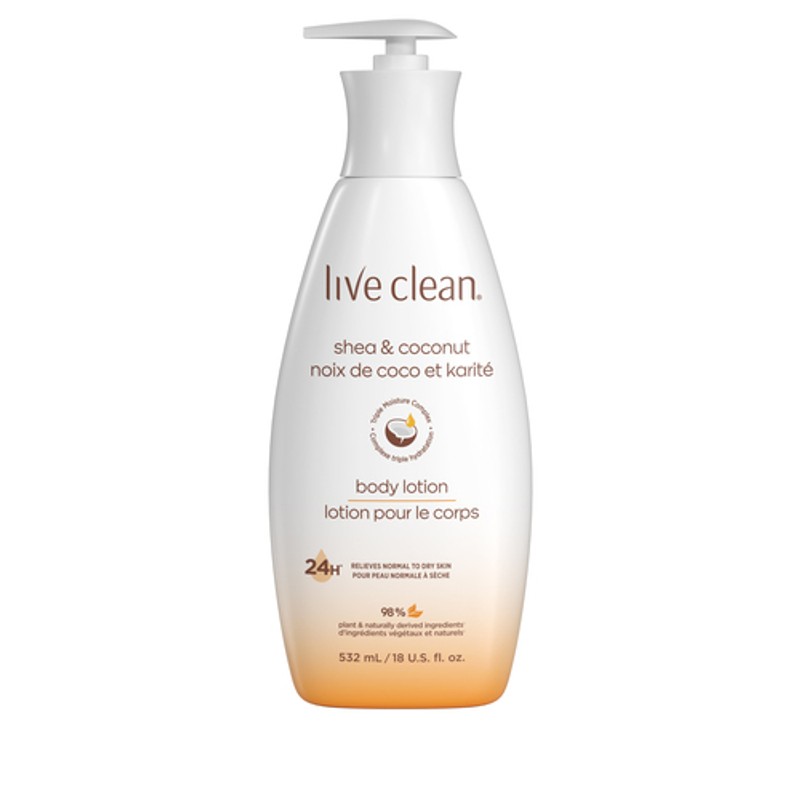 Live Clean Body Lotion Shea & Coconut 532 ml - Voilà Online Groceries ...