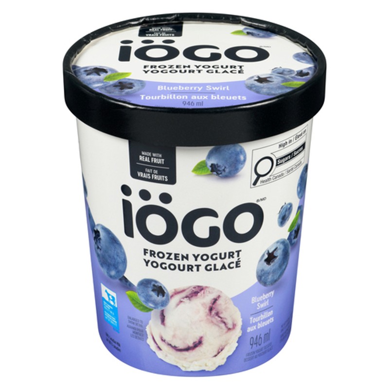 IOGO Frozen Yogurt Real Fruit Blueberry Swirl 946 ml - Voilà Online ...