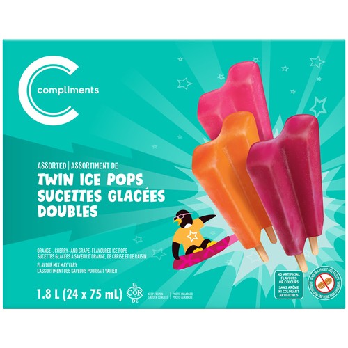 Compliments Twin Ice Pops Assorted 24 x 75 ml - Voilà Online Groceries ...