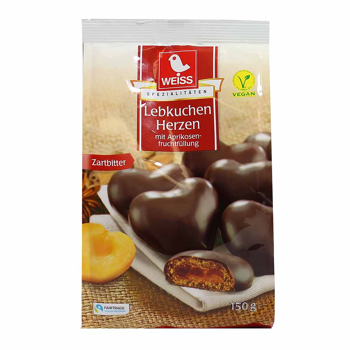 Weiss Vegan Gingerbread Filled Hearts 150 g - Voilà Online Groceries ...