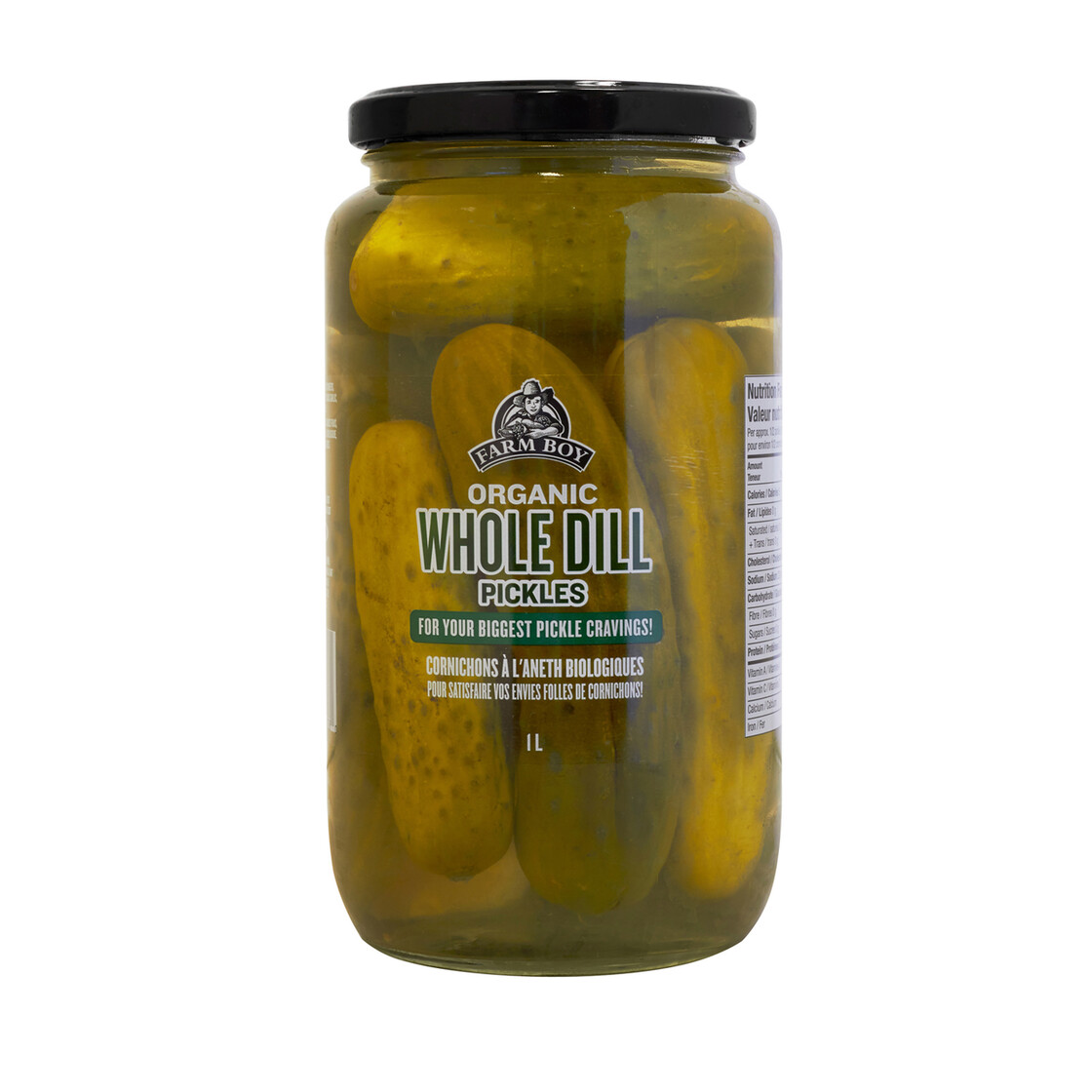 Farm Boy Organic Whole Dill Pickles 1 L - Voilà Online Groceries & Offers