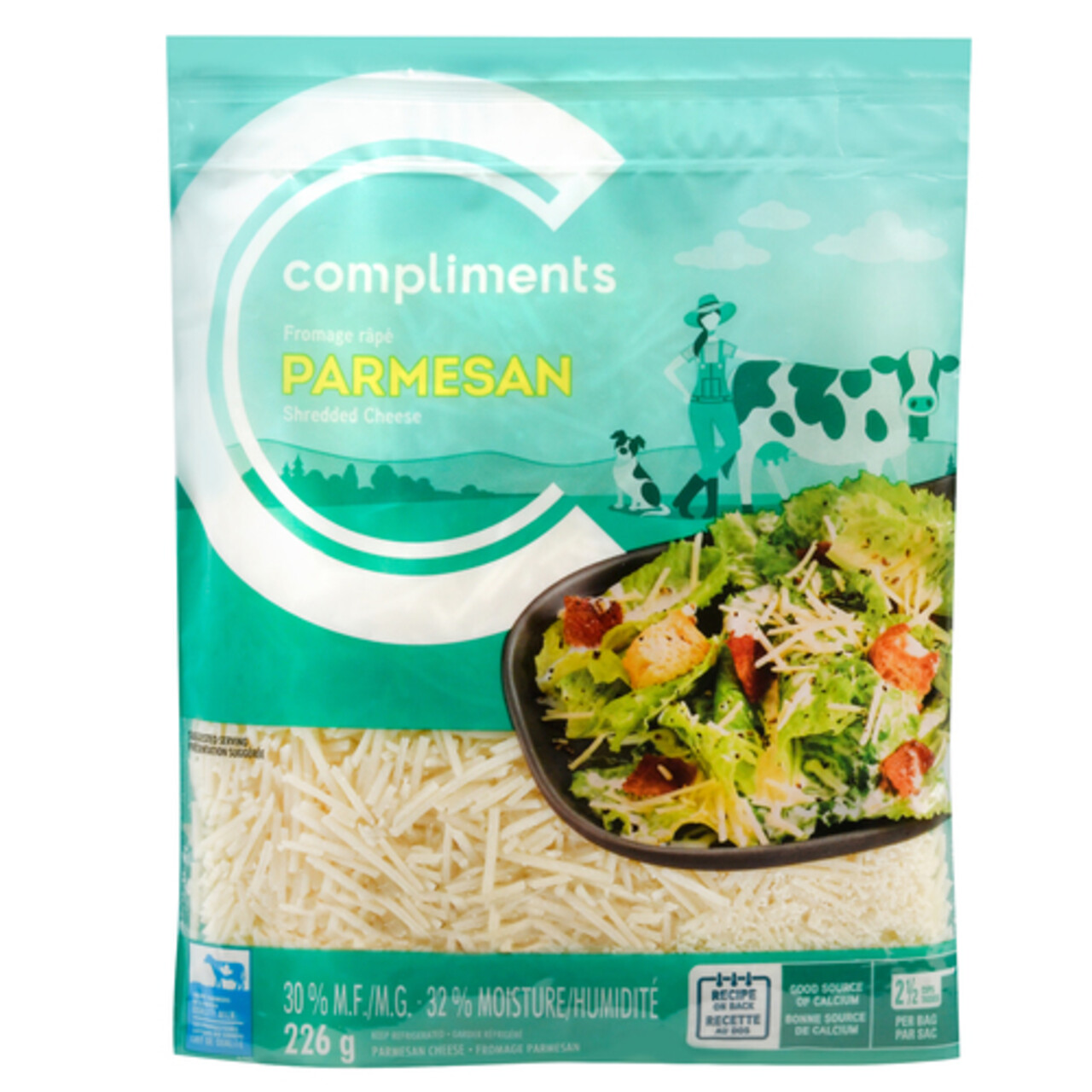 Compliments Shredded Cheese Parmesan 226 g - Voilà Online Groceries ...