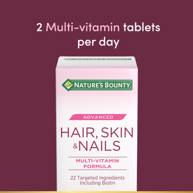 Nature's Bounty Multi-Vitamins Hair Skin & Nails Advanced Tablets 90 ...