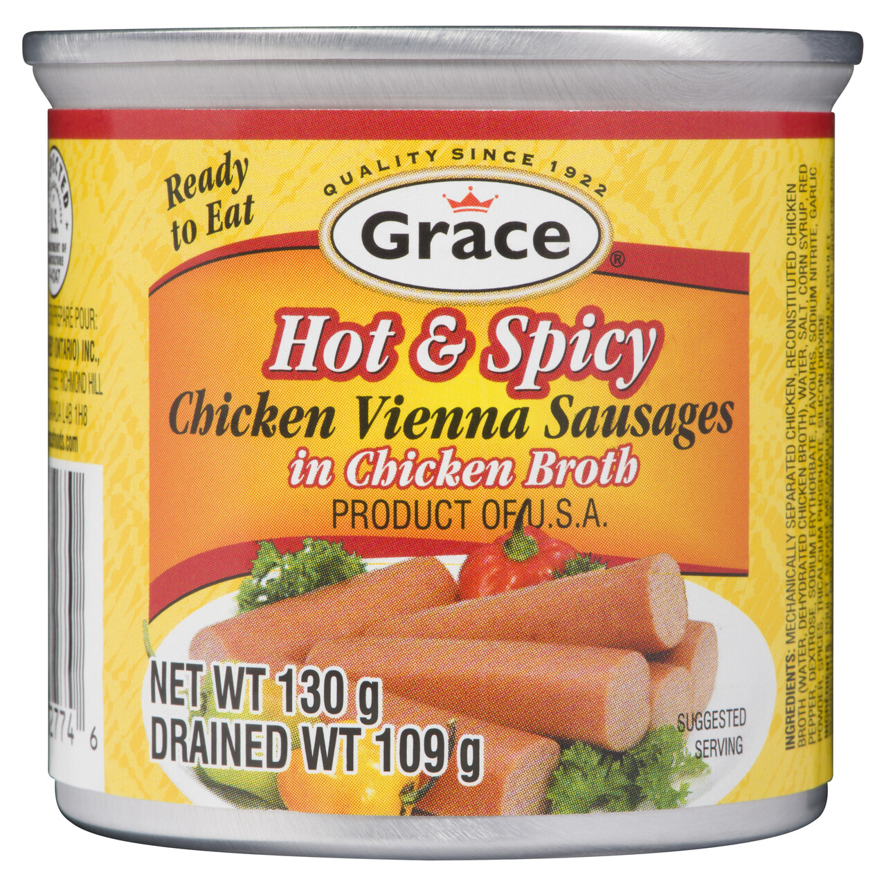 Grace Chicken Vienna Sausages Hot & Spicy 113 g - Voilà Online ...