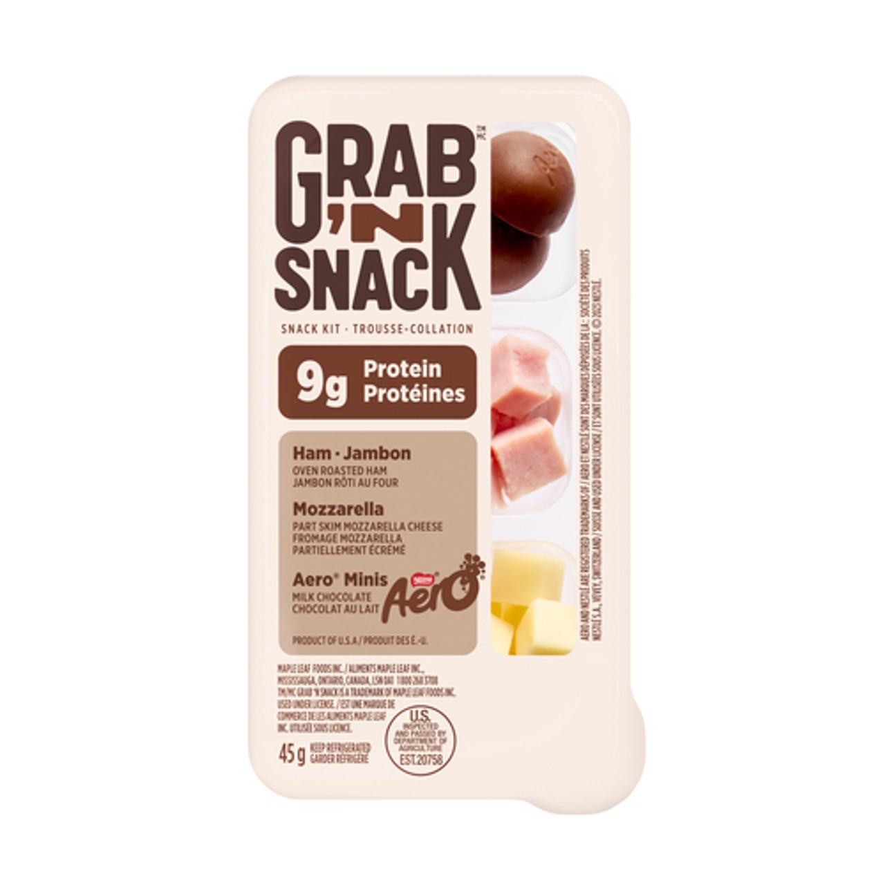 Grab'N Snack Snack Kit Ham and Mozzarella Cheese 90 g - Voilà Online ...