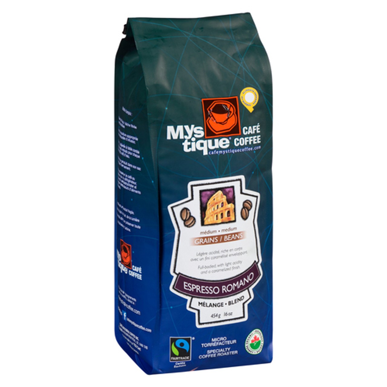Mystique Organic Whole Bean Coffee Espresso Romano 454 g - Voilà Online ...