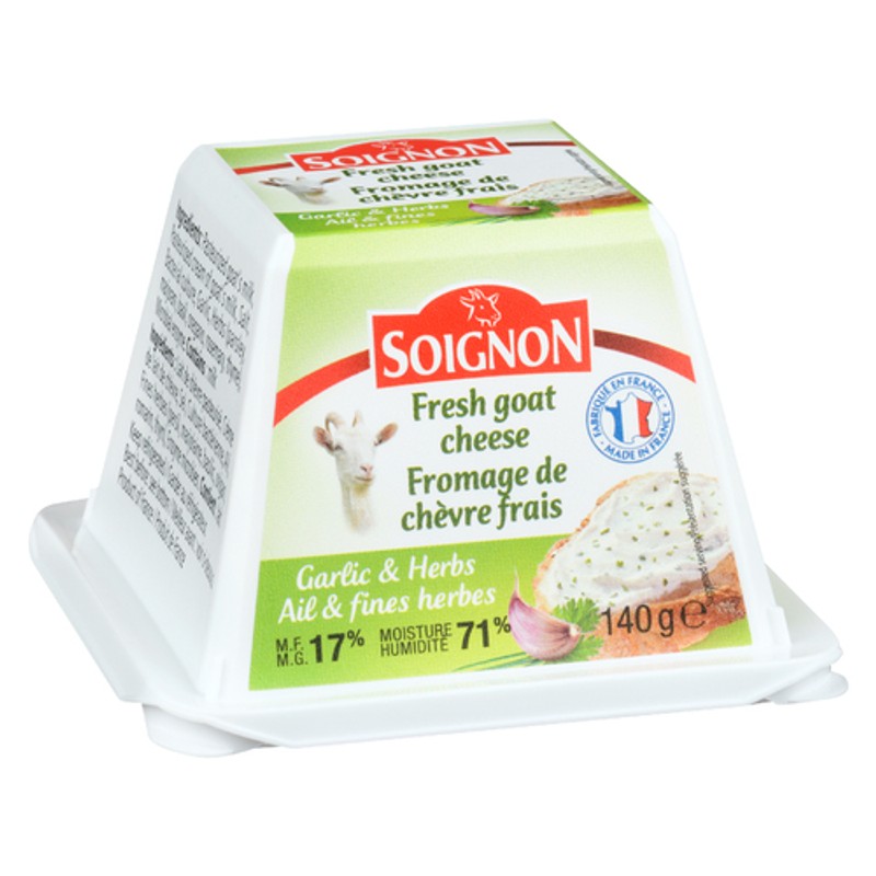 Soignon Goat Cheese Garlic & Herbs 140 g - Voilà Online Groceries & Offers