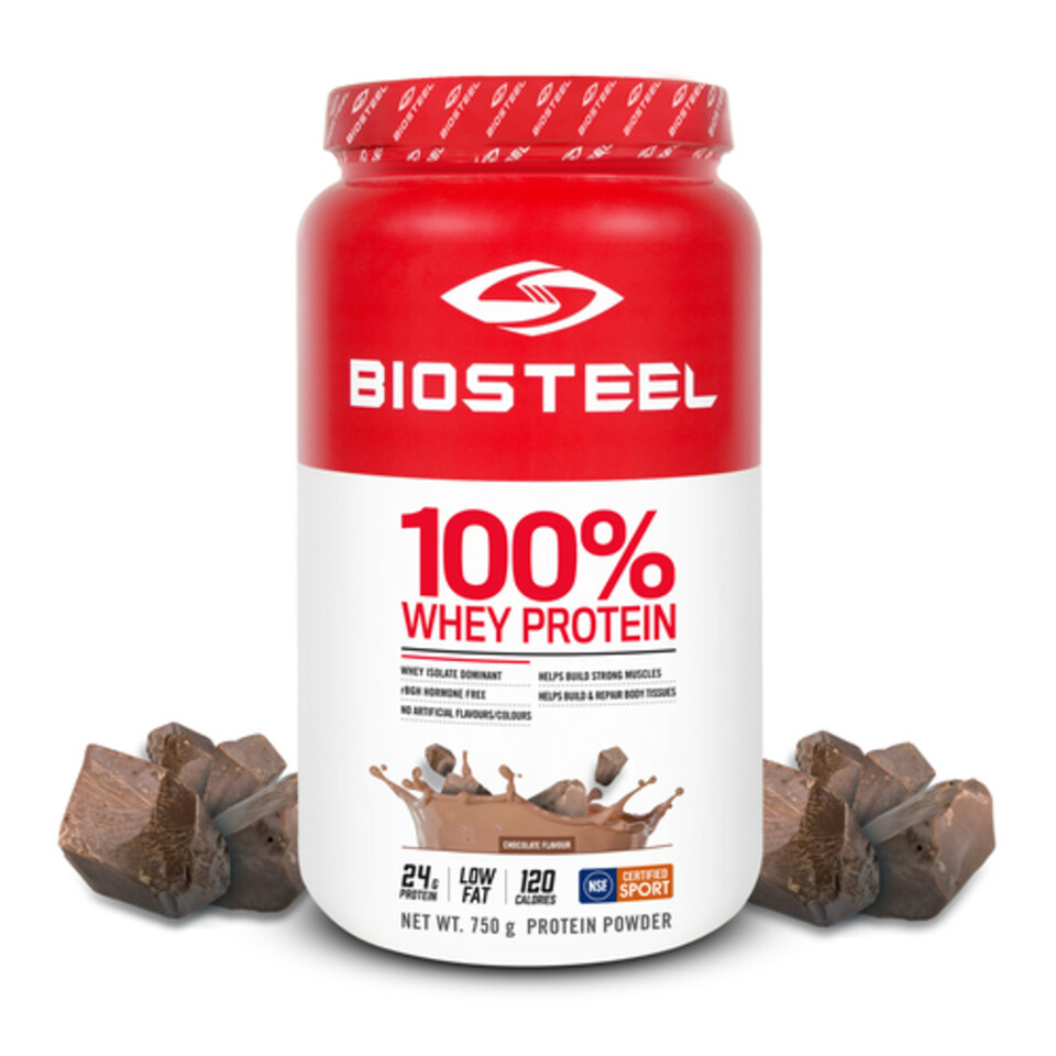 BioSteel Sports Drink Natural Whey Protein Powder Chocolate 750 g ...