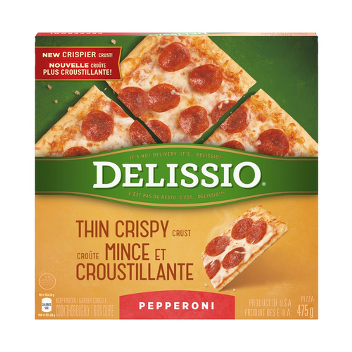 Delissio Frozen Thin Crispy Crust Pizza Pepperoni 475 g - Voilà Online ...