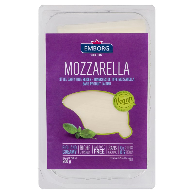 Emborg Non-Dairy Sliced Cheese Mozzarella Style 200 g - Voilà Online ...