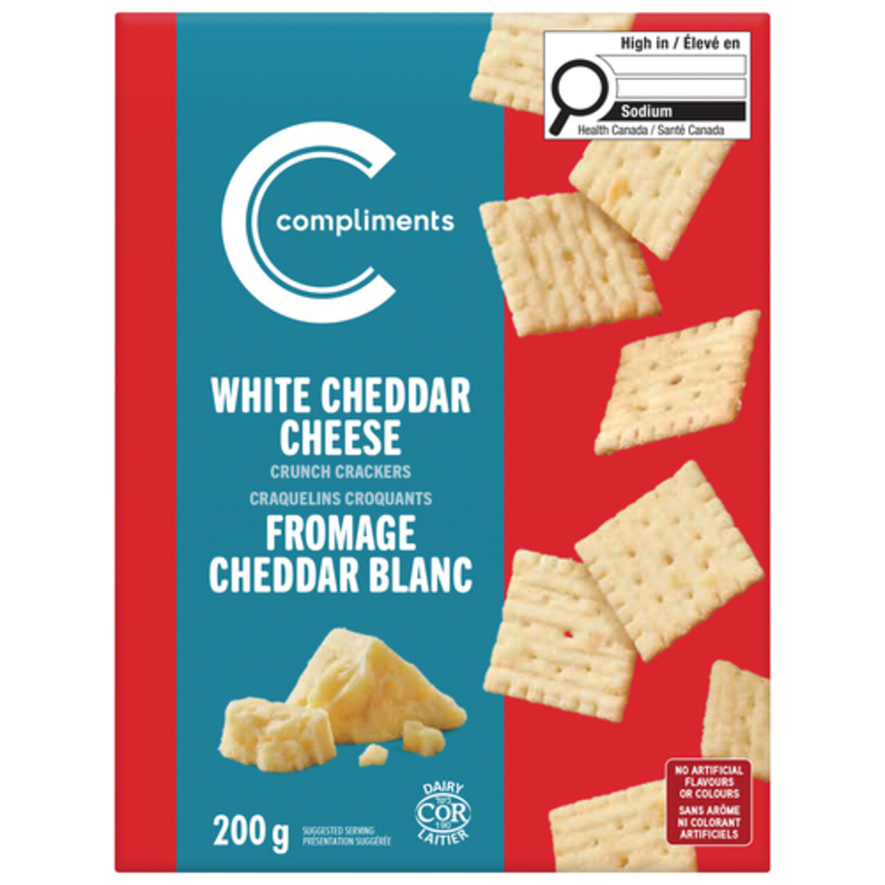 Compliments Crackers White Cheddar Cheese 200 g - Voilà Online ...
