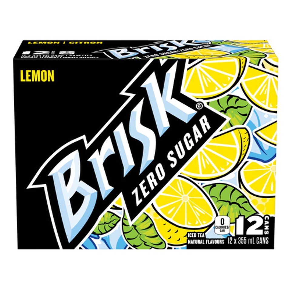 Brisk Lemon Zero Sugar Drink 355 ml - Voilà Online Groceries & Offers