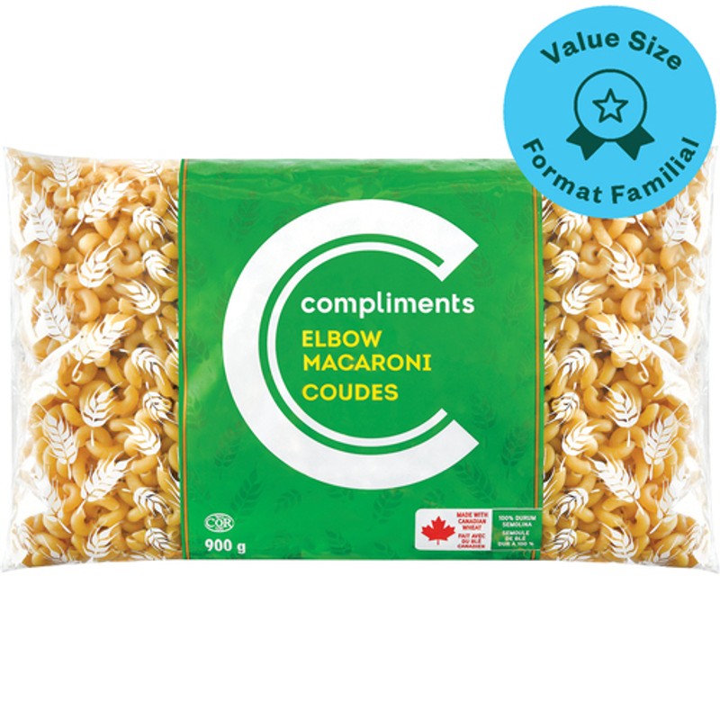 Compliments Elbow Pasta Value Size 900 g - Voilà Online Groceries & Offers