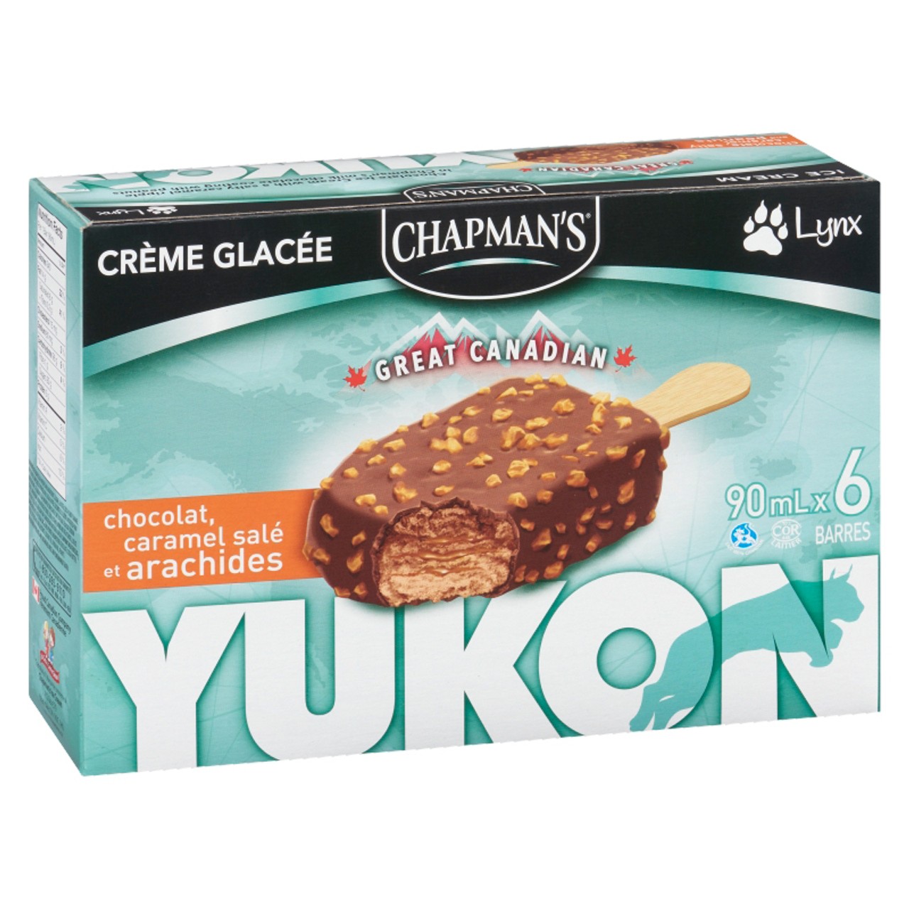 Chapman's Great Canadian Yukon Chocolate Ice Cream Bars Salty Caramel ...