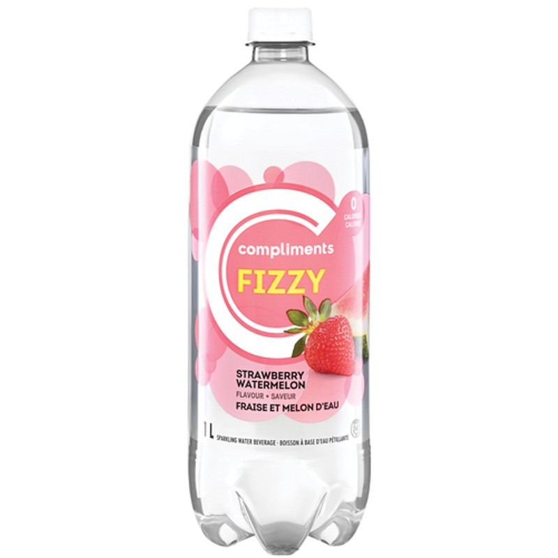 Compliments Sparkling Water Fizzy Strawberry Watermelon 1 L (bottle ...