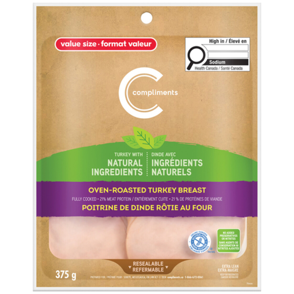 Compliments Oven Roasted Turkey Breast 375 g - Voilà Online Groceries ...