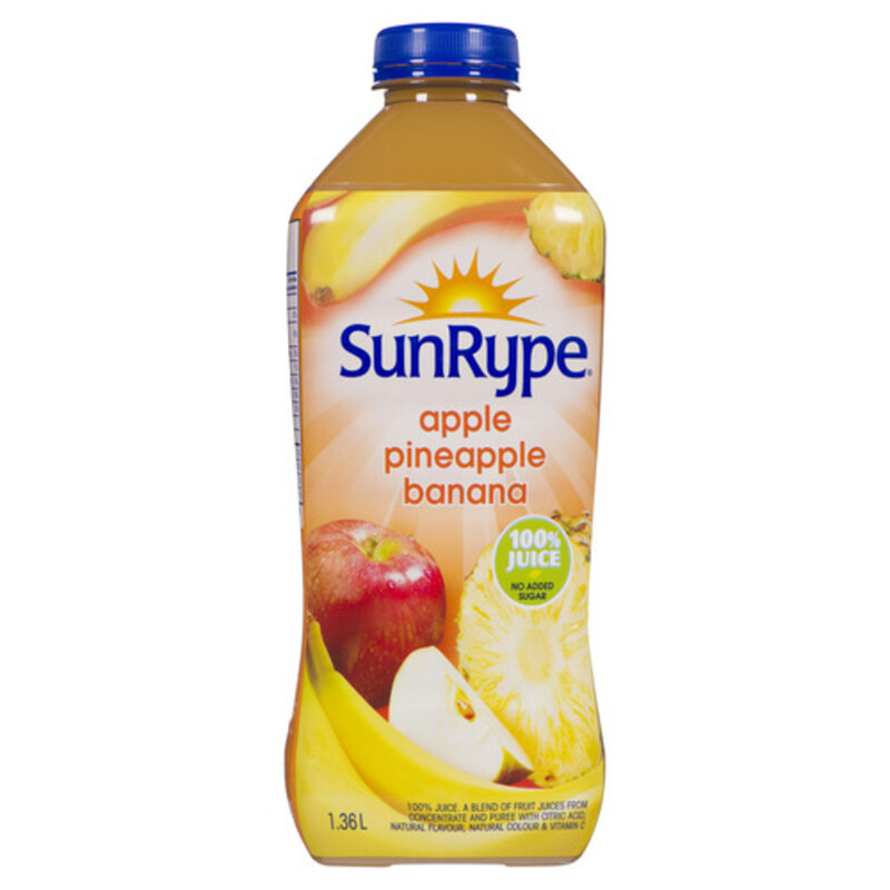 SunRype 100% Juice Apple Pineapple Banana 1.36 L (bottle) - Voilà ...
