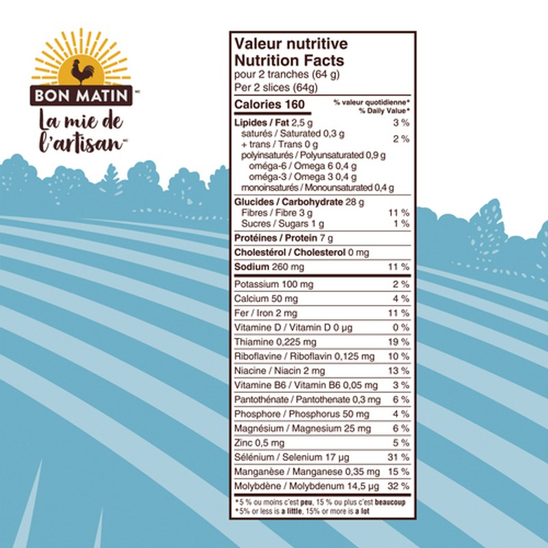 Bon Matin Bread Belgian 12 Grain 700 g - Voilà Online Groceries & Offers