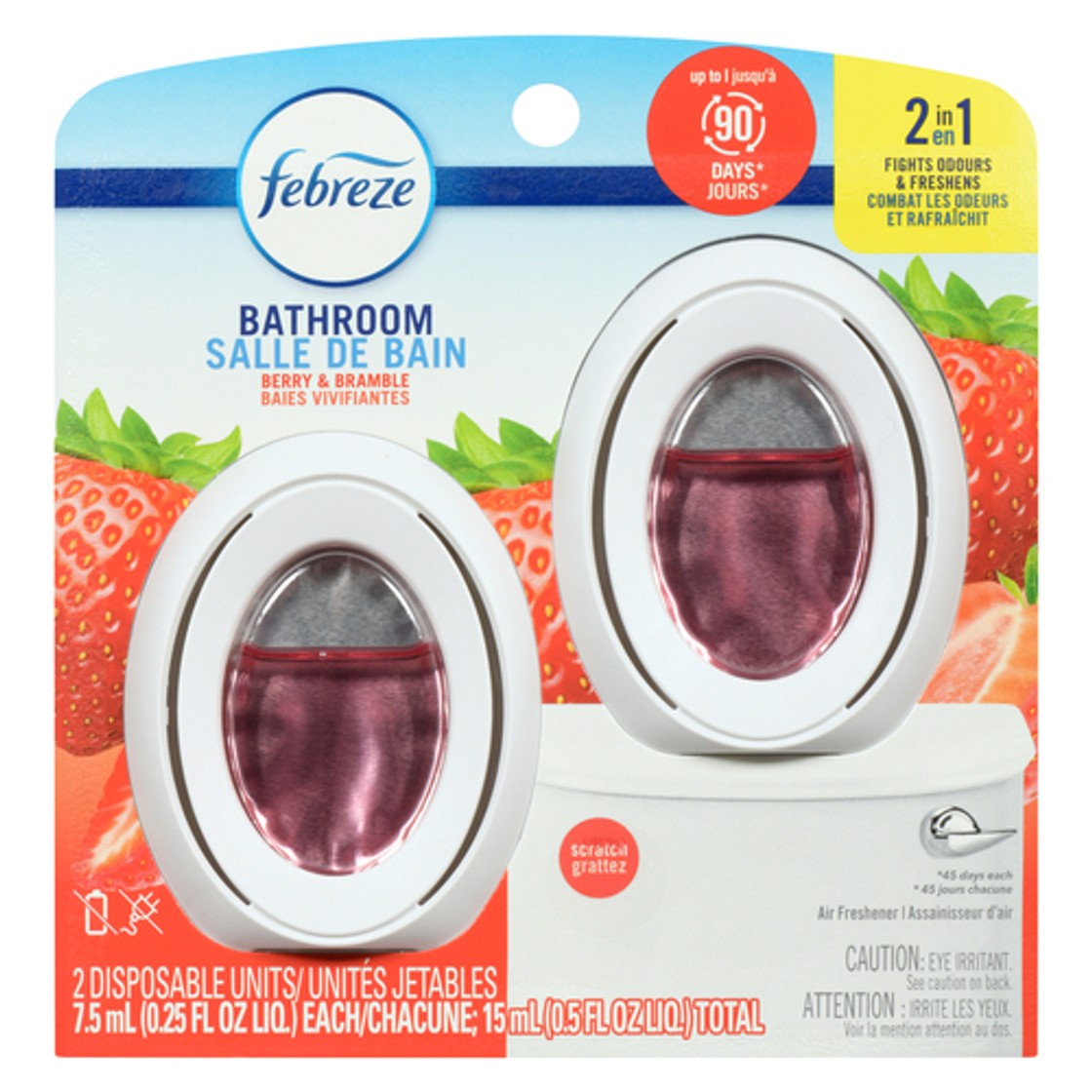 Febreze Bathroom Air Freshener Berry & Bramble 2 Pack 15 ml - Voilà ...