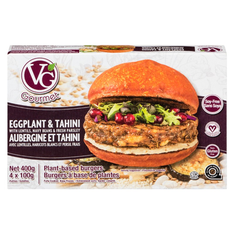 VG Gourmet Frozen Burgers Eggplant & Tahini 400 g - Voilà Online ...